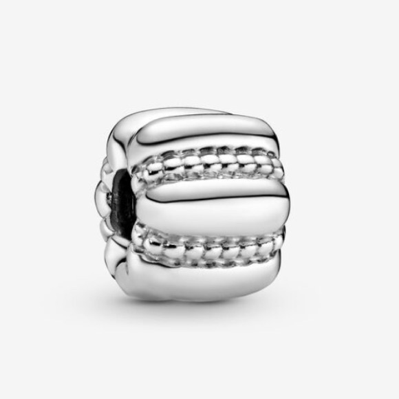 Pandora | Jewelry | Pandora Dots And Ridges Barrel Charm | Poshmark